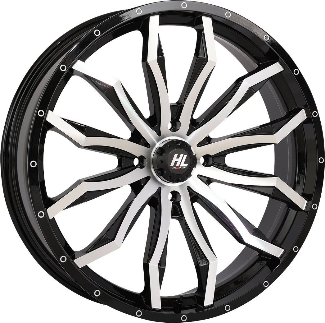 HL21 Front Rear Wheel Black Mch 22x7 4/156 4+3 10mm Polaris Ranger XP ...