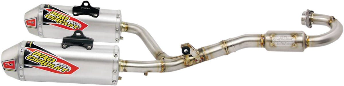 Pro Circuit SS Dual T6 Full Exhaust Muffler System w SA Yamaha Raptor ...